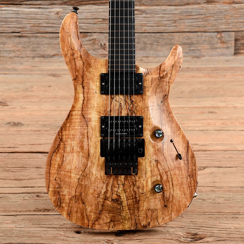 Kiesel CT624 Spalted Maple Floyd Rose Natural Satin Matte | Reverb