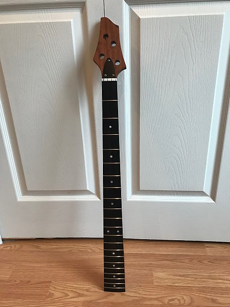 Warmoth Bass neck 2x2 headstock SS frets Ebony Board | Reverb