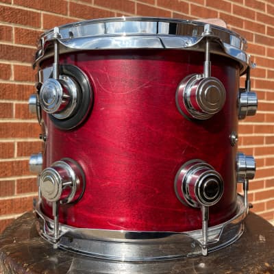 DW 8x10 Tom Single Drum Cherry Satin Oil Drum Workshop | Reverb