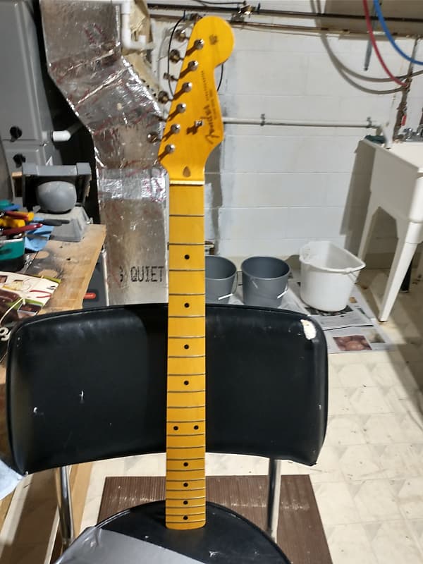 Allparts 1950’s Finishes Maple Strat Neck Nitro VintageTint | Reverb