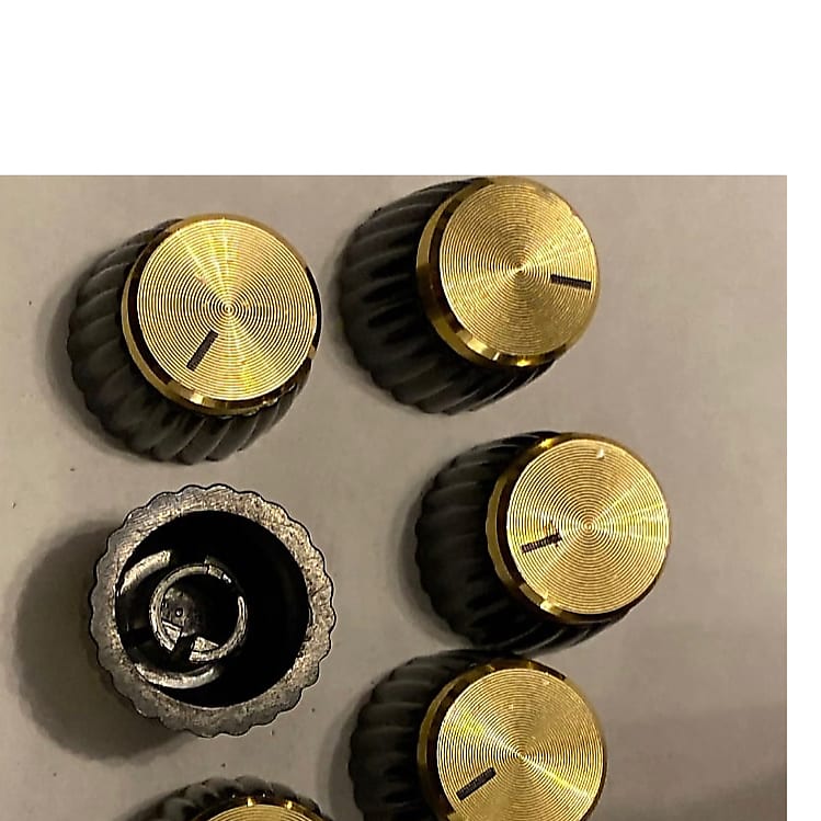 Marshall DSL Amp Knobs 2009 Brown with Gold 5 Total | Reverb