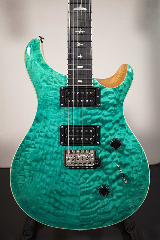 PRS SE Custom 24 Electric Guitar - Quilted Turquoise | Reverb