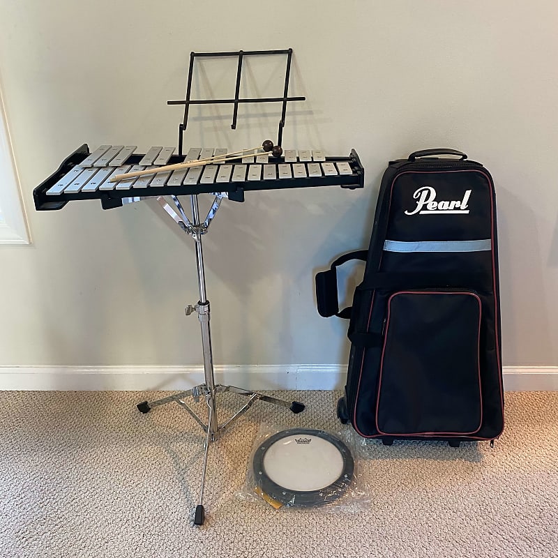 Pearl Student Bell Kit w/ Stand, Rolling Bag, Practice Pad | Reverb
