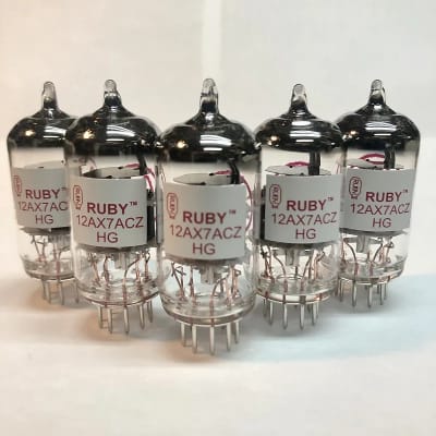 JJ Electronic - Ruby 5 Pack ECC83S / 12AX7 ACZ HG | Reverb Canada