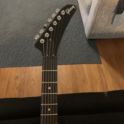 Chibson Explorer Flying V Copy - Black - White | Reverb