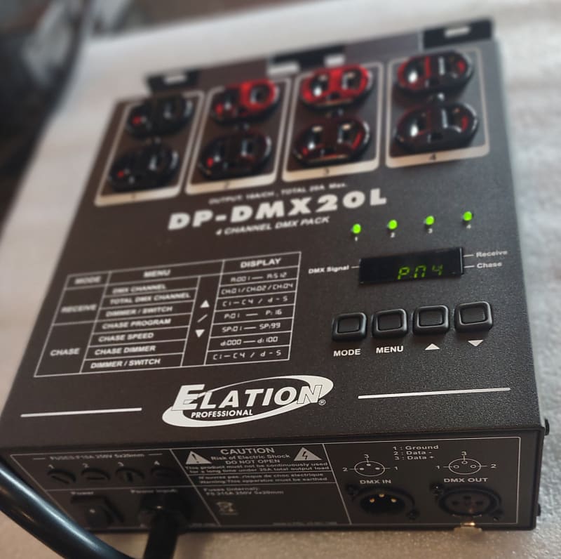 Elation DP-DMX20L -4 Channel DMX Dimmer/Switching Packs | Reverb