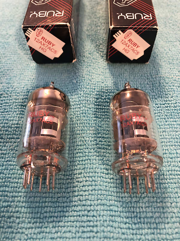 Match Pair Ruby 12AX7AC5 HG Preamp Tubes | Reverb