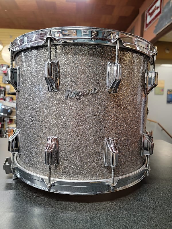 Rogers Dyna-sonic Marching Snare Drum. 1960's Silver Sparkle | Reverb
