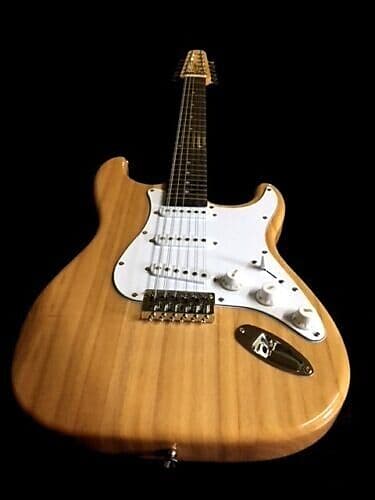 NATURAL SOLID CUSTOM TWELVE STRING STRAT STYLE GUITAR | Reverb