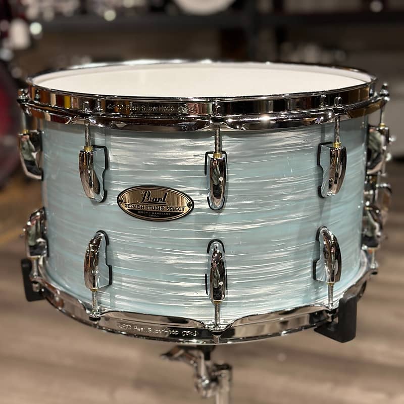 Used Pearl Session Studio Select Snare Drum 14x8 Ice Blue | Reverb