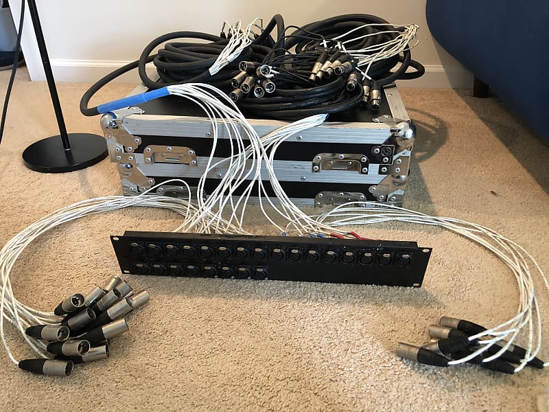 24-Channel Rack Mount XLR Splitter Snake Cable with 2 25' XLR | Reverb