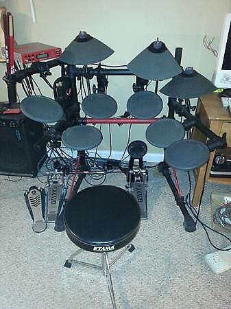 Expanded Yamaha DTXpress II w/ double bass pedal and throne | Reverb