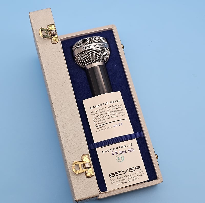 ☆Vintage 1966 Beyerdynamic / Beyer M610 Microphone w/ Box & | Reverb