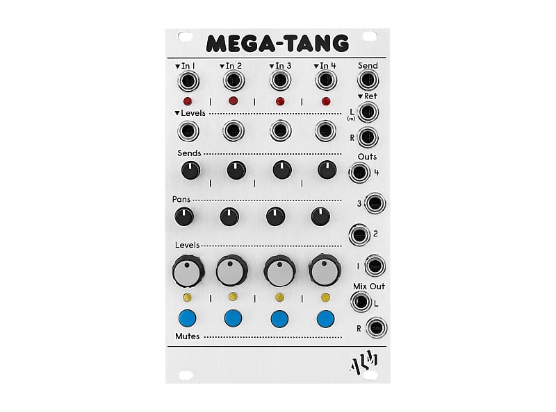 ALM Busy Circuits Mega-Tang Stereo Mixer + 4-Channel VCA | Reverb