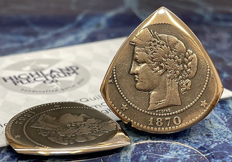 The Highland Plectrum Co. One 1870 French 10 Centimes Coin | Reverb