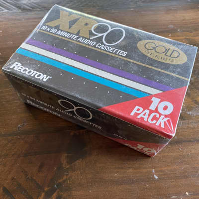 Recoton Sealed NOS Brick of 10 (ten) black 90 minute cassette | Reverb