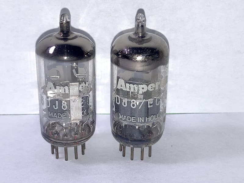 1960's Amperex ECC88 6DJ8 Tubes, Matched Pair, Tested | Reverb UK