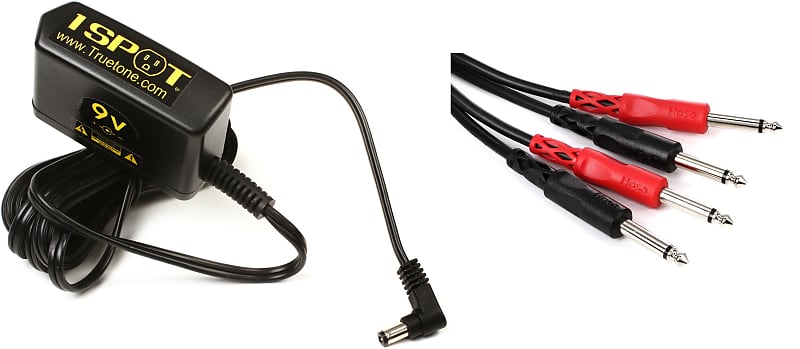 Truetone 1 SPOT Slim 9V DC Adapter Bundle with Hosa CPP-201 | Reverb