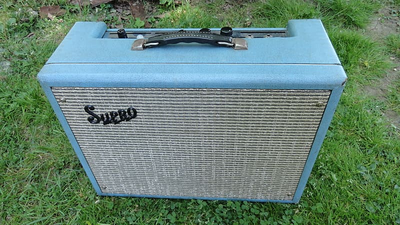 Vintage 1962-64 Supro Valco 16T Amp Trinidad Blue Excellent | Reverb