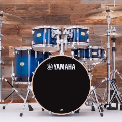 YAMAHA STAGE CUSTOM BIRCH, 5 PIECE DRUM KIT, DEEP BLUE | Reverb UK