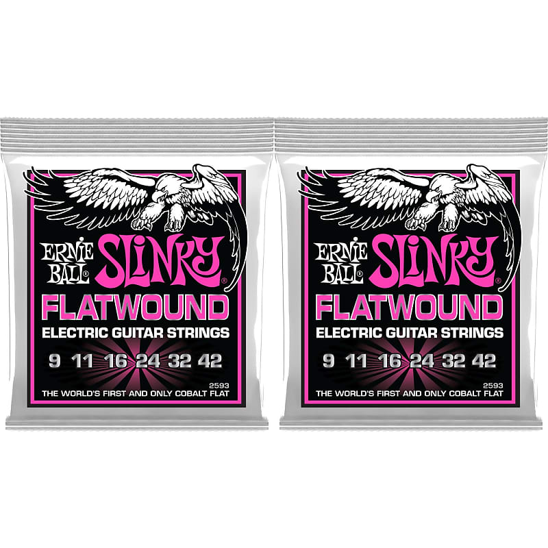 Ernie Ball 2593 Super Slinky Flatwound Electric Guitar | Reverb