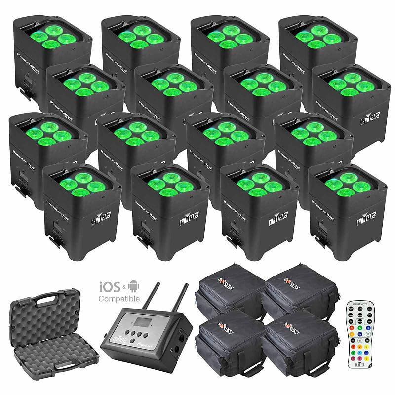 Chauvet Lighting Freedom Par Quad-4 16 Pack + FlareCON Air | Reverb