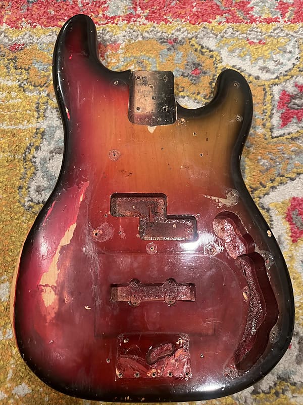 Fender Precision Bass Body Sunburst 1970 Read Description Reverb