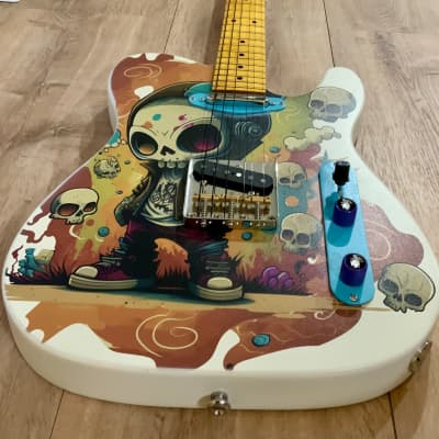 Graffiti Skull / Punk Boy Custom UV Printed Telecaster | Reverb