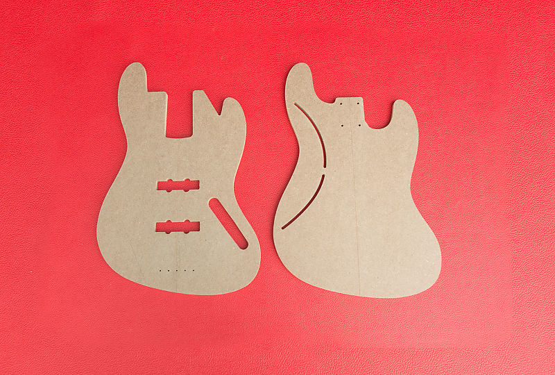 Jazz Bass Guitar Body Router Template 1/2" MDF CNC Vintage | Reverb