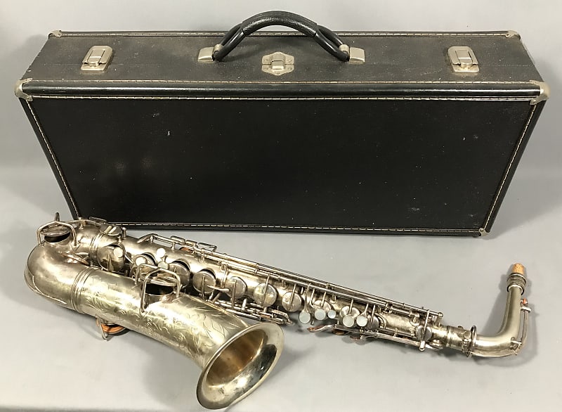C.G. Conn C Melody 1921 Silver Saxophone - Serviced | Reverb