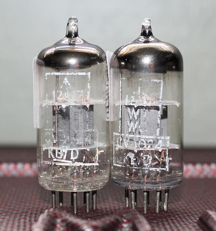 MULLARD M 8162 CV4024 MITCHAM ECC81 12AT7 TIGHT MATCH PAIR | Reverb