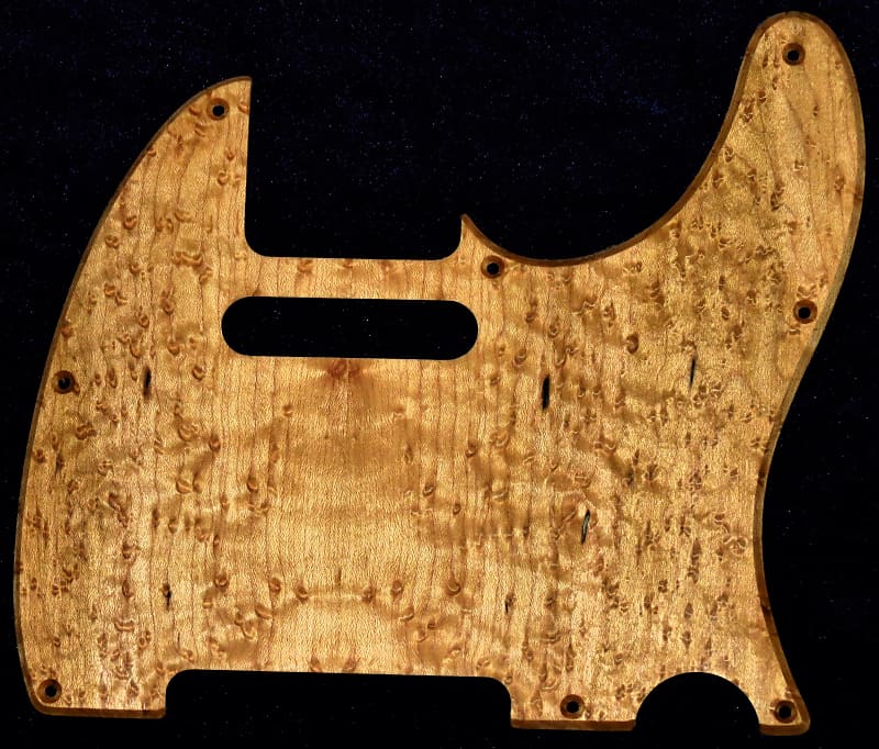 Bird's Eye Maple Telecaster Style Solid Wood Pickguard | Reverb