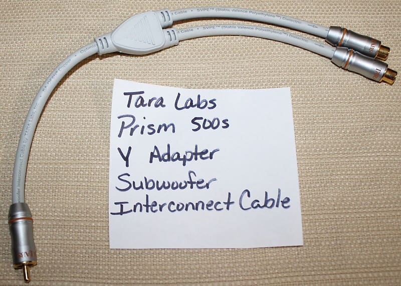 Tara Labs Prism 500s Subwoofer Y Adapter Cable | Reverb