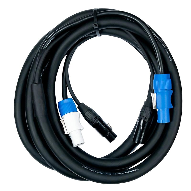 ADJ AC3PPCON12 12' 3pin XLR DMX & Locking Power Link Cable | Reverb