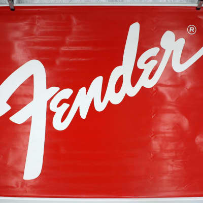 Fender Dealer Banner 1990's - Red Vinyl | Reverb