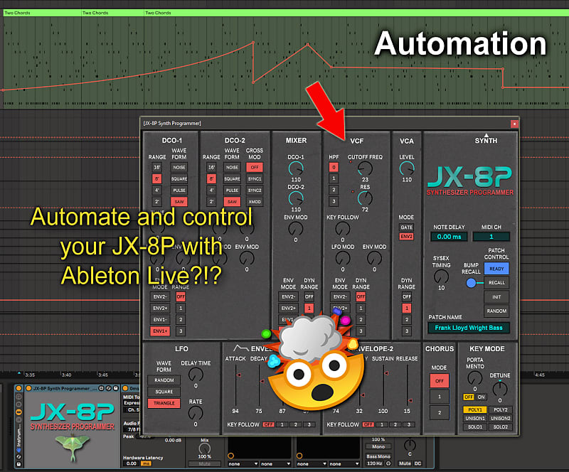Virtual PG-800 JX-8P Synthesizer Programmer Editor - Max For | Reverb