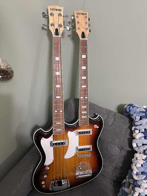 Left Handed Eastwood Double Neck 2021 Sunburst | Reverb