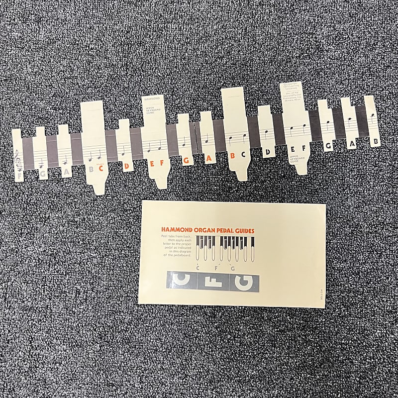 RARE Hammond Organ Pedal Guide Cut Out Sheet (Lot F) | Reverb