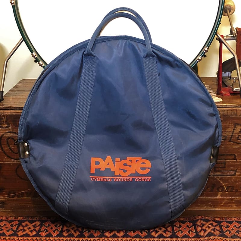Vintage 20" Paiste Cymbal Bag Blue / Orange | Reverb