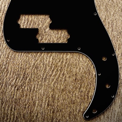 Fender Precision Bass / P-Bass Pickguard 1984 - Black / | Reverb