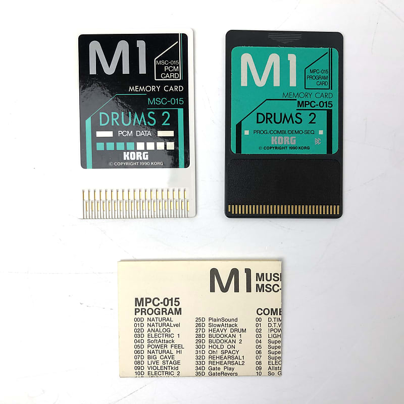 Korg MPC-015 & MSC-015 PCM Card & Memory Card for M1 / M1R / | Reverb