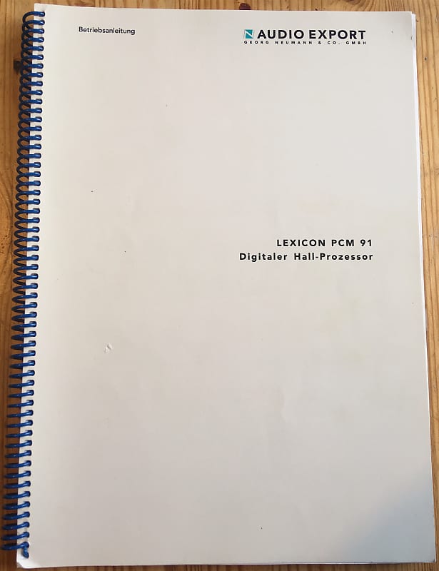 Lexicon PCM 91, user manual in German language | Reverb UK