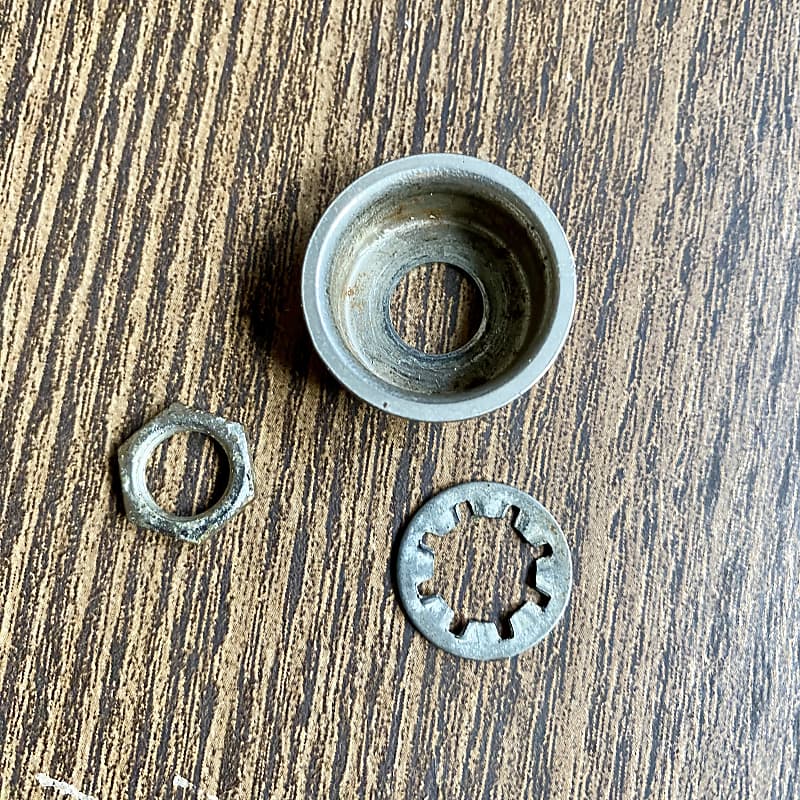 Vintage Original Mid '60s Telecaster Output Jack Cup Chrome | Reverb