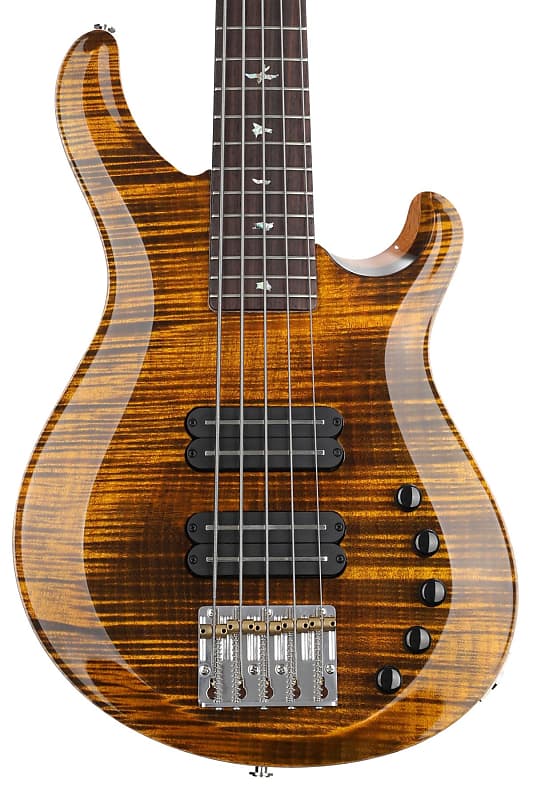 PRS Grainger 5-string Bass Guitar - Yellow Tiger 10-Top with | Reverb