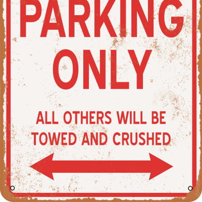 10 x 14 Metal Sign - MUSICIAN PARKING ONLY - Vintage Look | Reverb