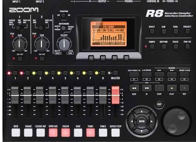 Zoom R8 Digital Recorder : Interface : Controller : Sampler | Reverb