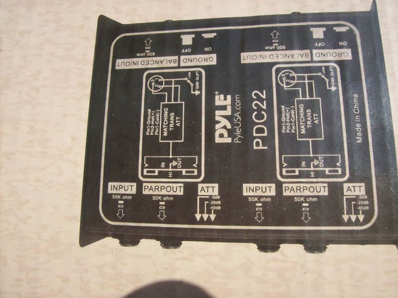 Pyle PDC22 Stereo Pro Grade Passive DI, Direst Box in | Reverb
