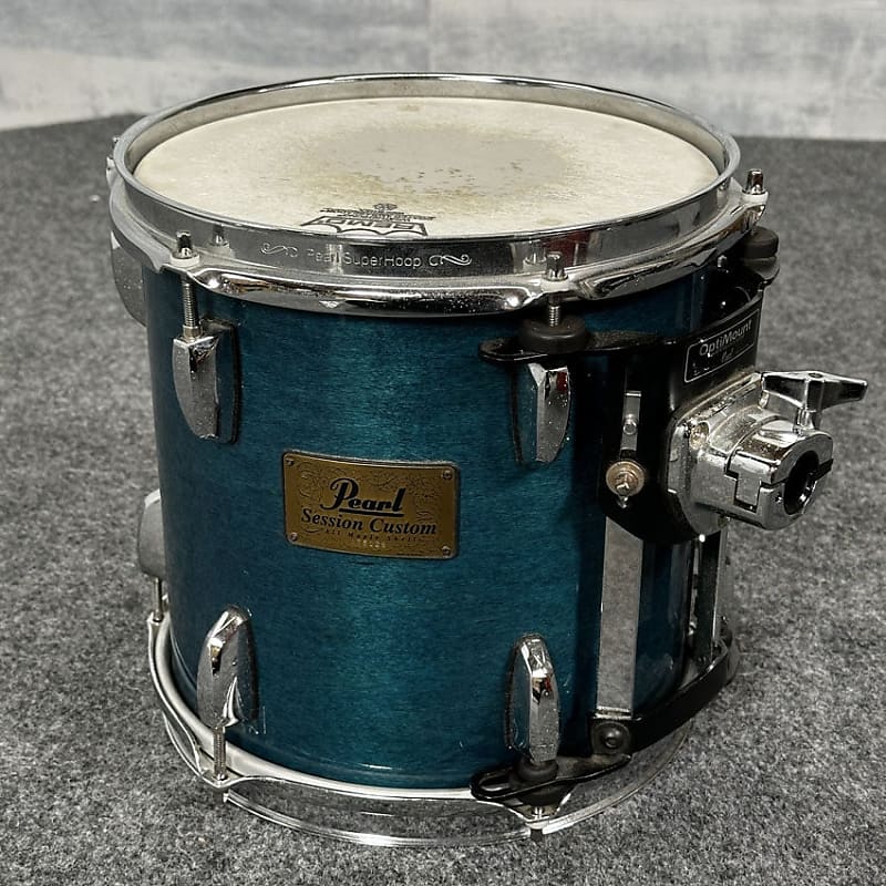 Used Pearl Session Custom Maple Tom 10x10 Dusk Blue Lacquer | Reverb