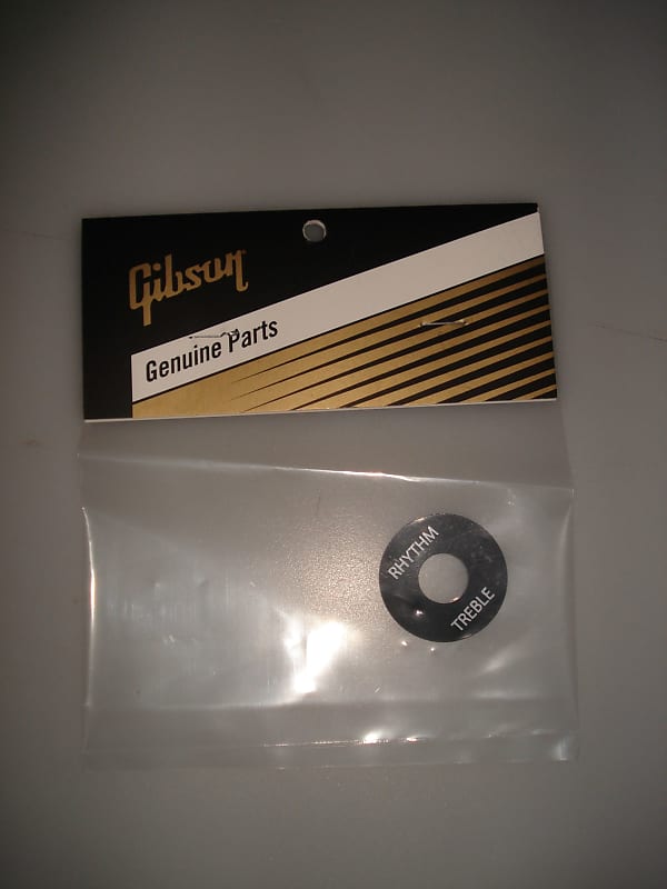 Gibson Pickup Black w White Letters pickup selector ring | Reverb