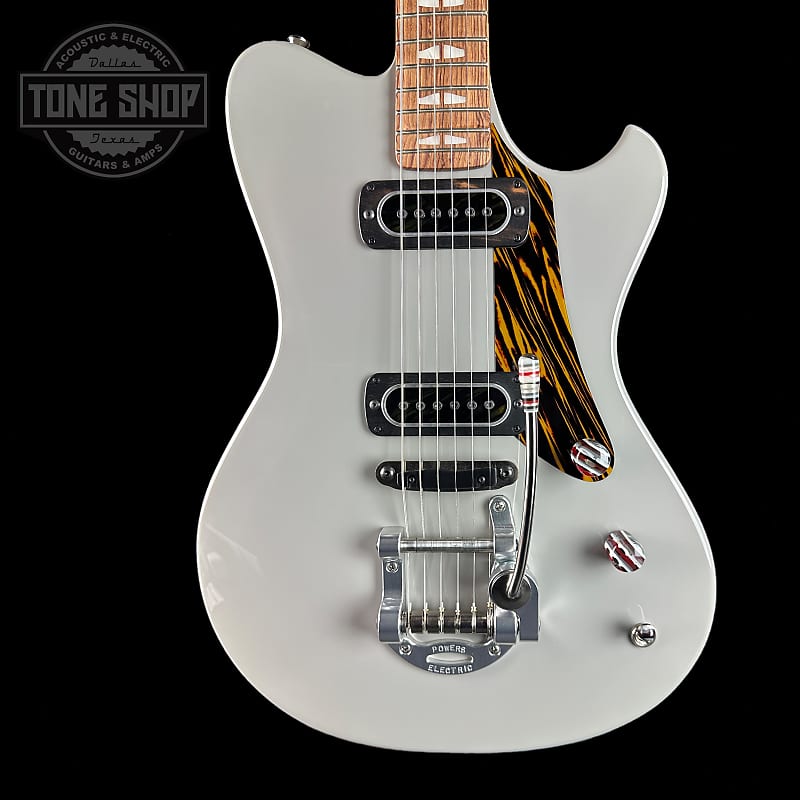 Powers Electric A-Type Crayon Gray PF42 Firestripe Ebony | Reverb